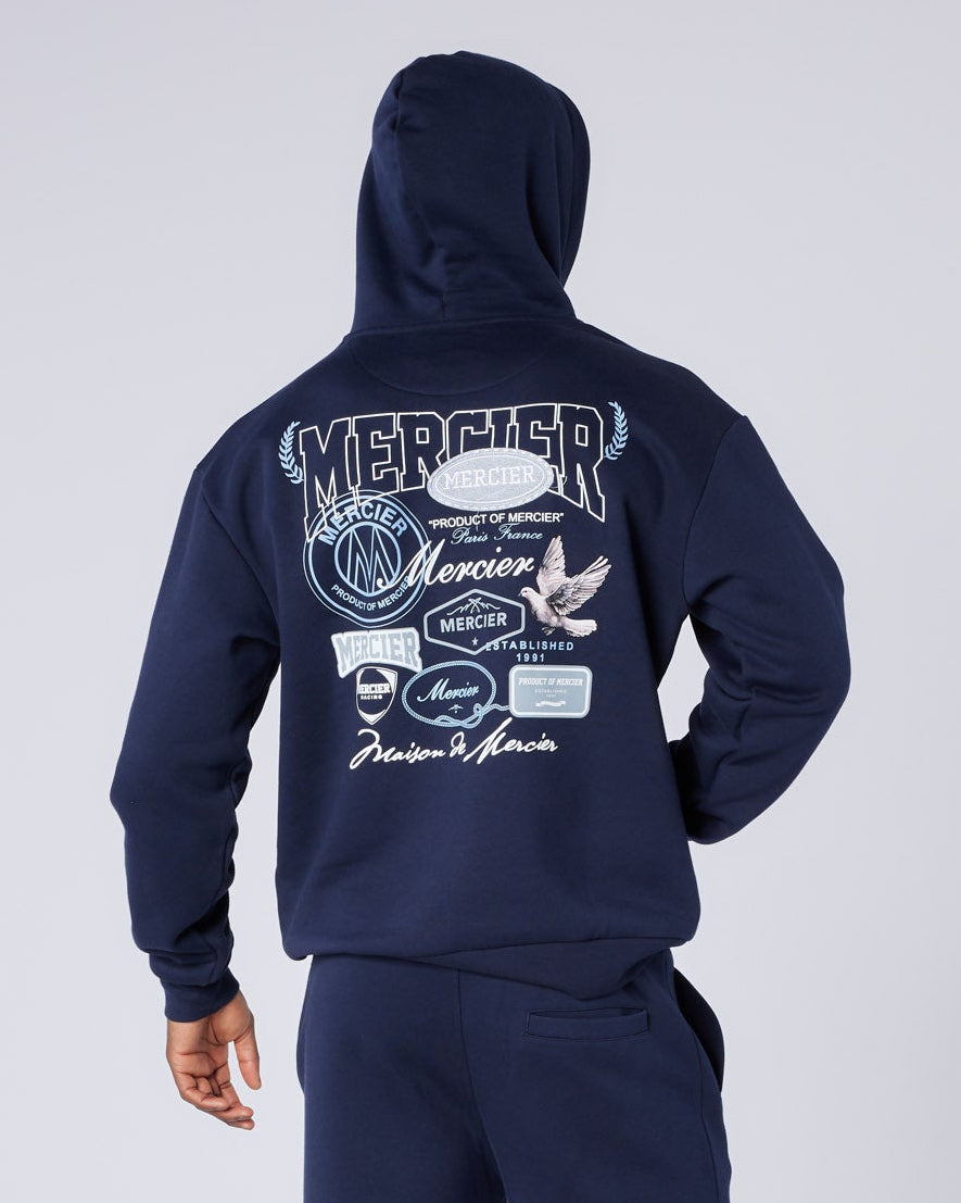 Mercier Multi Tour Hoodie Navy – MERCIER
