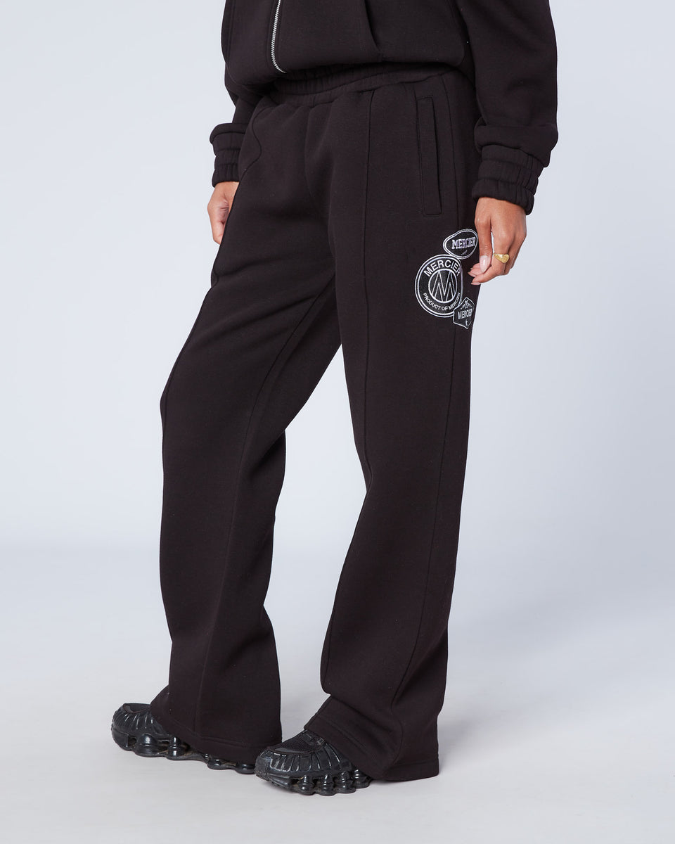 Mercier Women's Mono Badge Joggers Black – MERCIER
