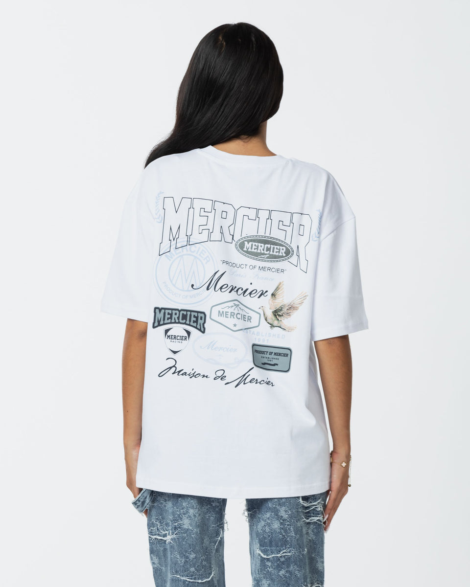 Women's Mercier Multi Tour Oversized Tee White – MERCIER