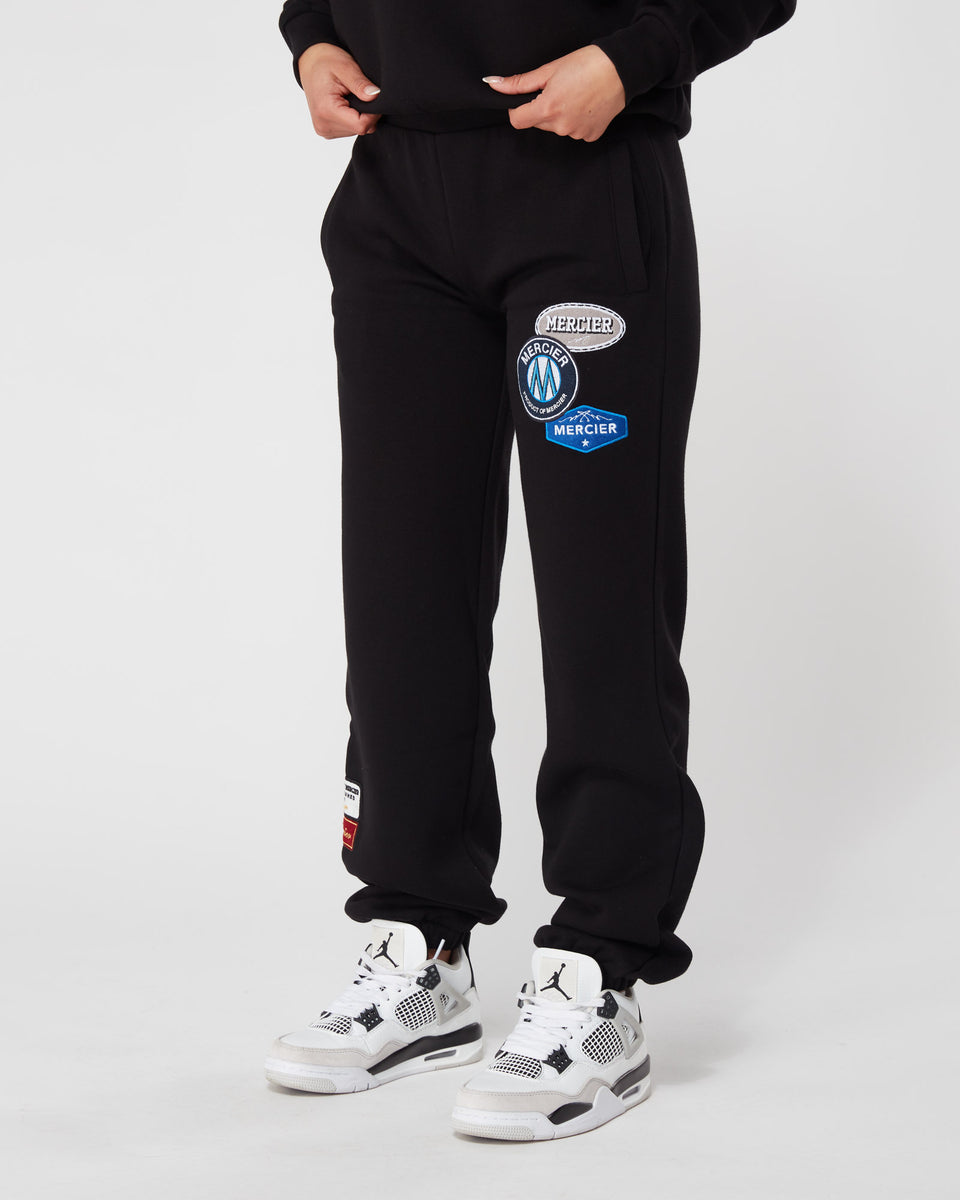Mercier Women's OG Badge Bottoms - Black | Women's Joggers – MERCIER