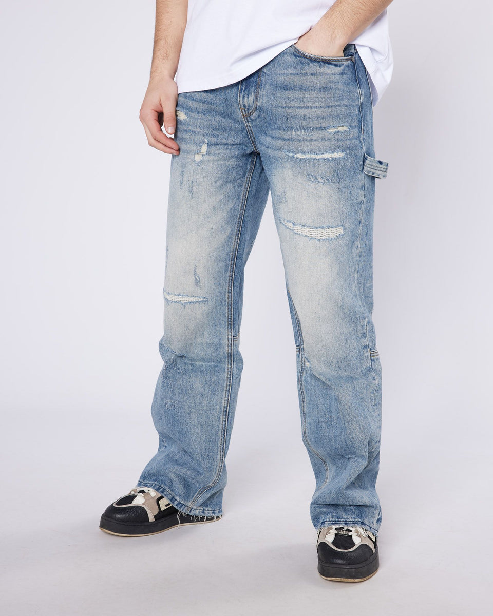 Mercier Men's Stressed Relaxed Hammer Jeans | Men's Jeans – MERCIER