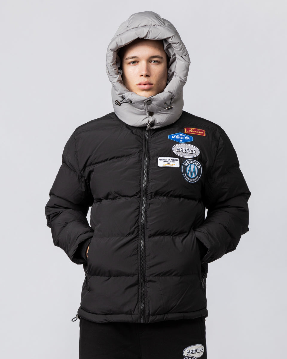 Mercier Shelby Puffer Jacket Black/Steel – MERCIER