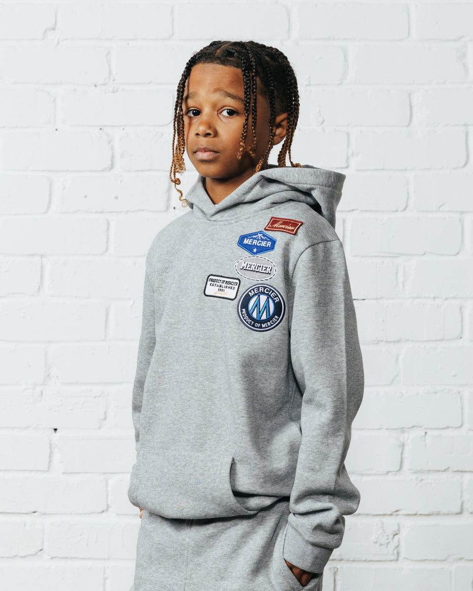Mercier Junior Grey OG Badge Hood – MERCIER