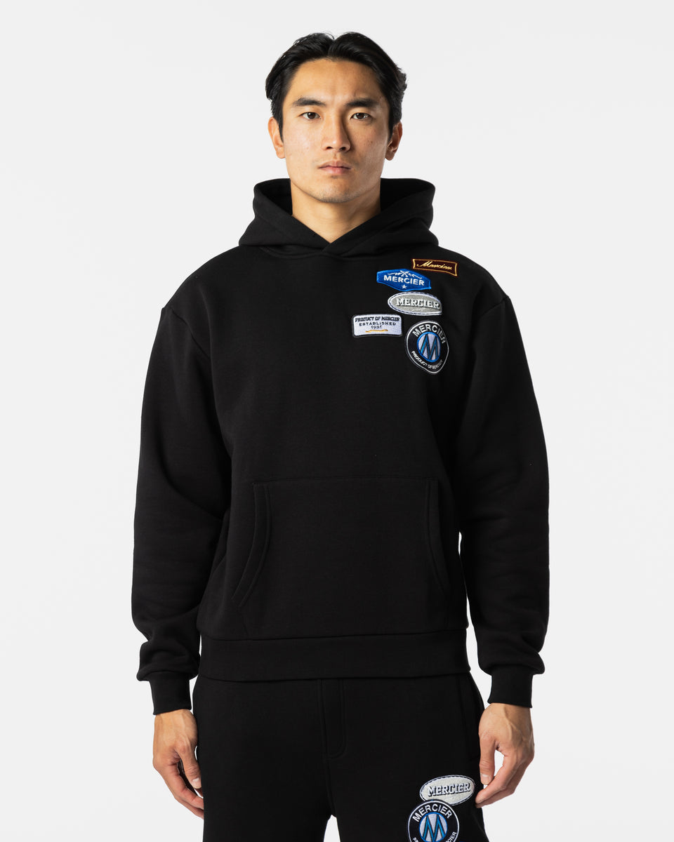 Black Relaxed Mercier OG Badge Hoodie – MERCIER