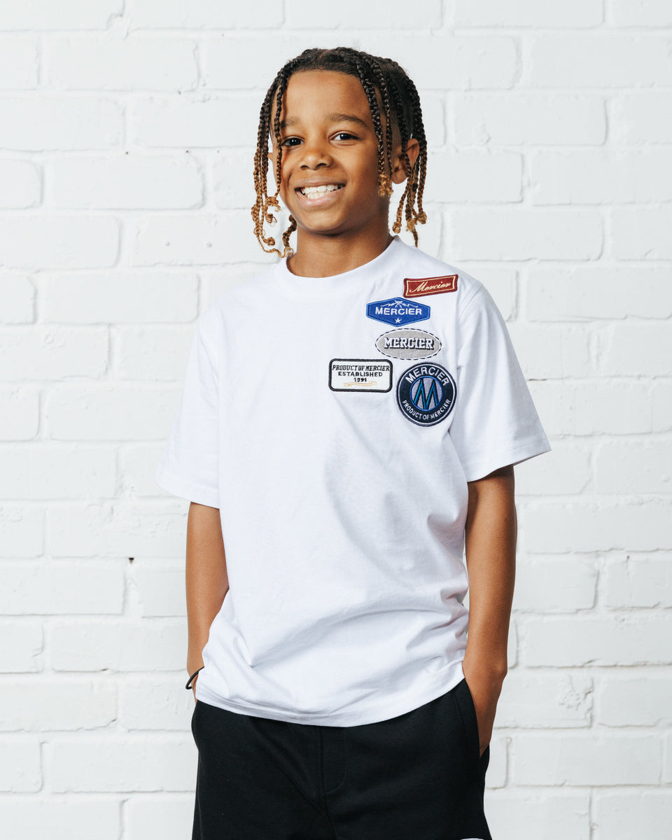 Mercier Junior White OG Badge Tshirt – MERCIER