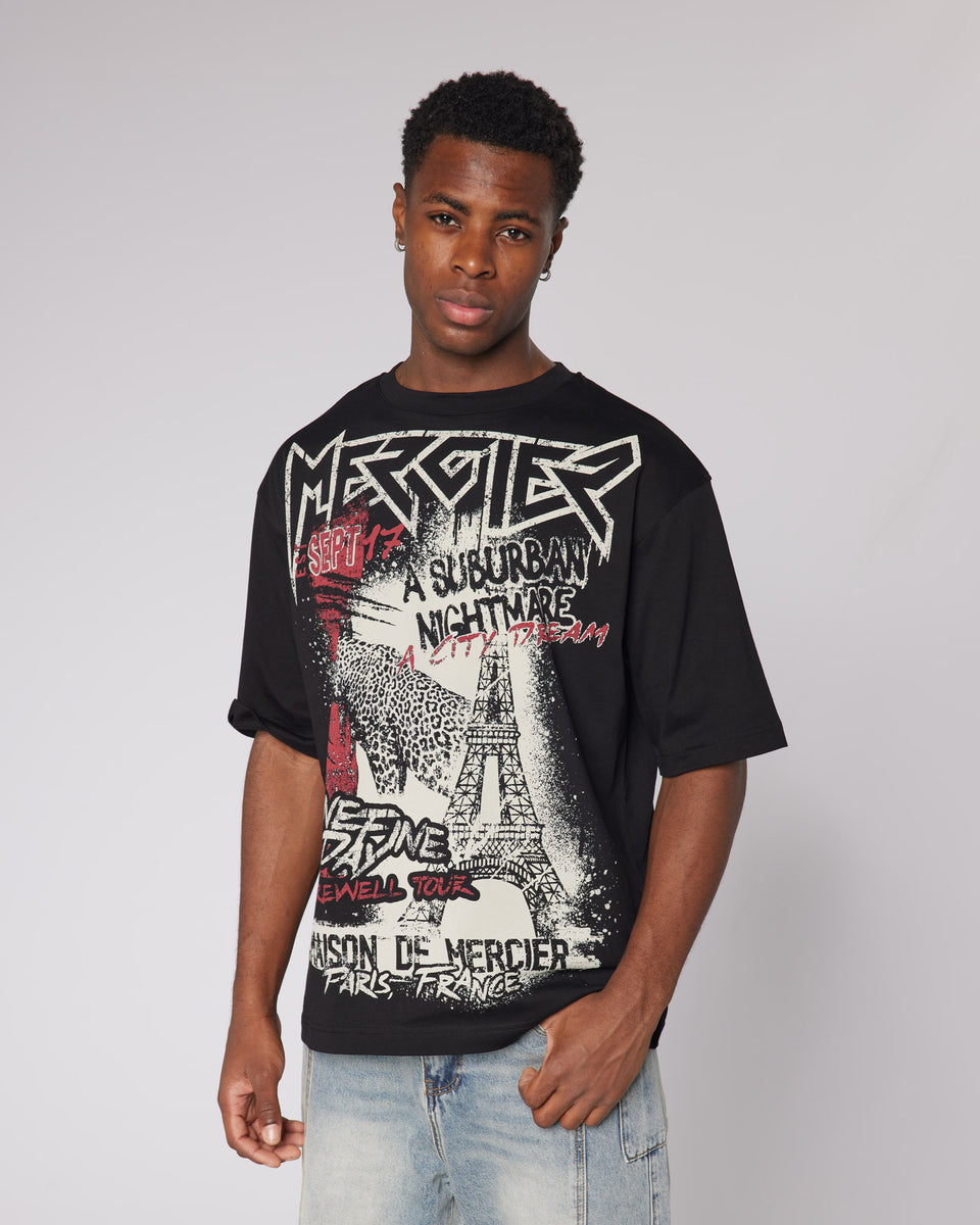 Men's Relaxed Mercier Tour T-Shirt - Black | Men's T-Shirts – MERCIER