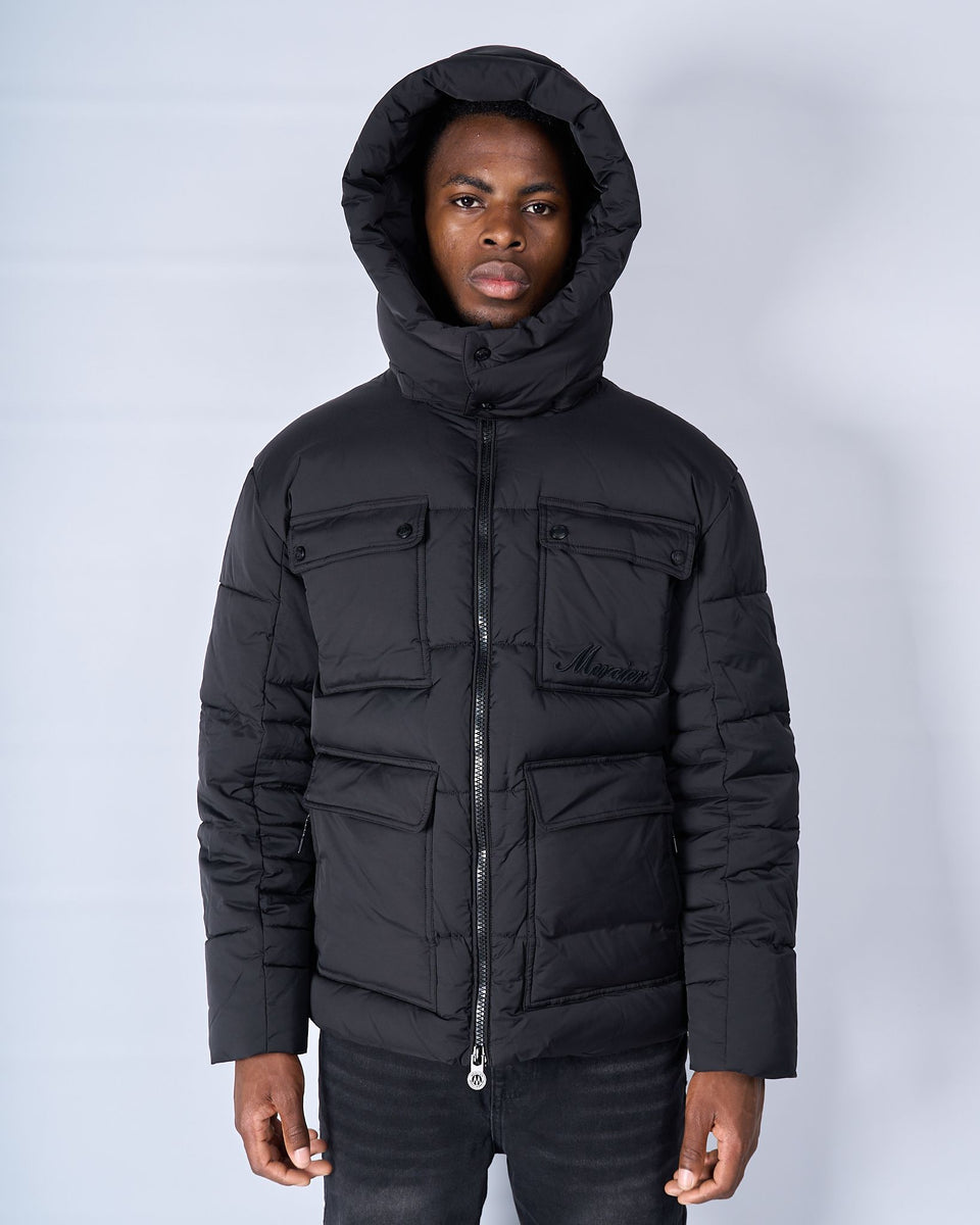 Black Signature Mercier Puffer Jacket – MERCIER
